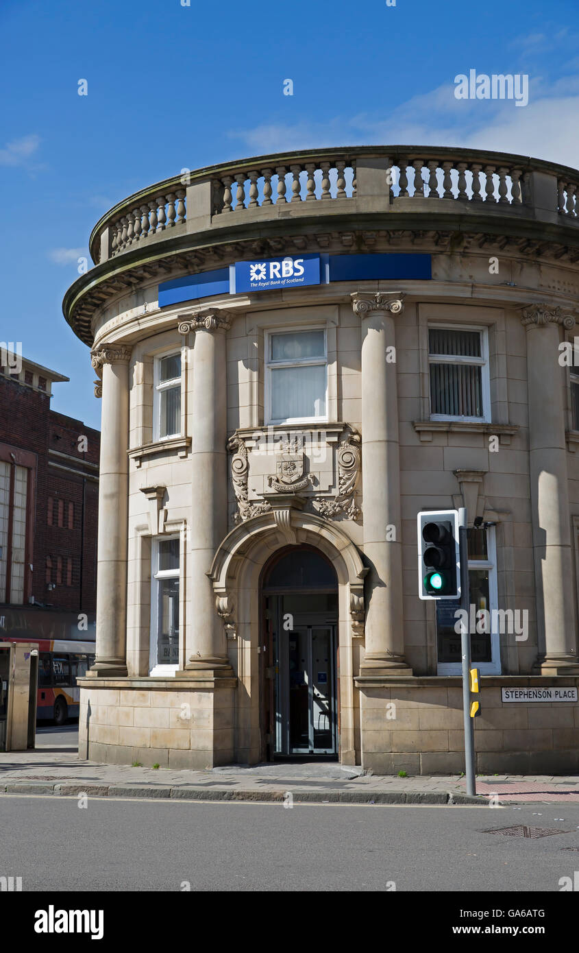 Blue skies over the RBS building in Chesterfield UK Stock Photo - Alamy