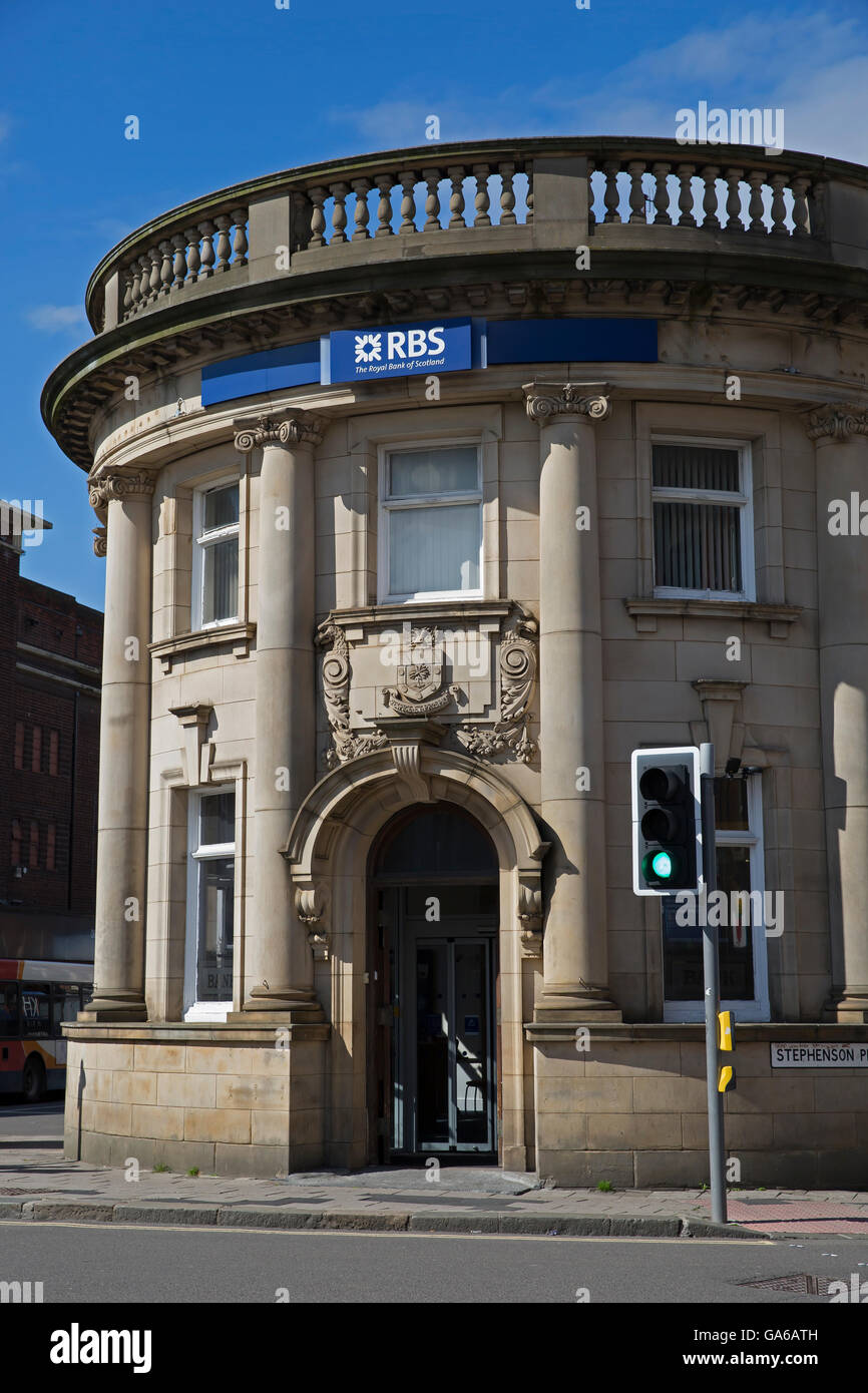 Blue skies over the RBS building in Chesterfield UK Stock Photo - Alamy