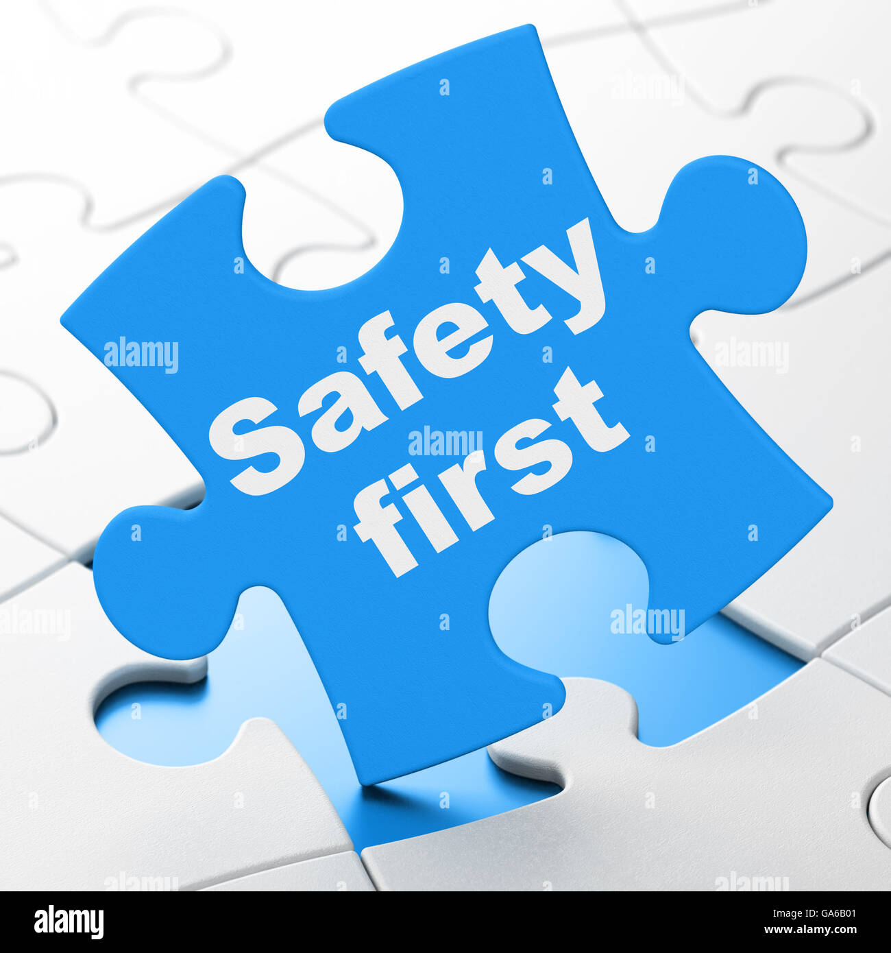 Security concept: Safety First on puzzle background Stock Photo - Alamy