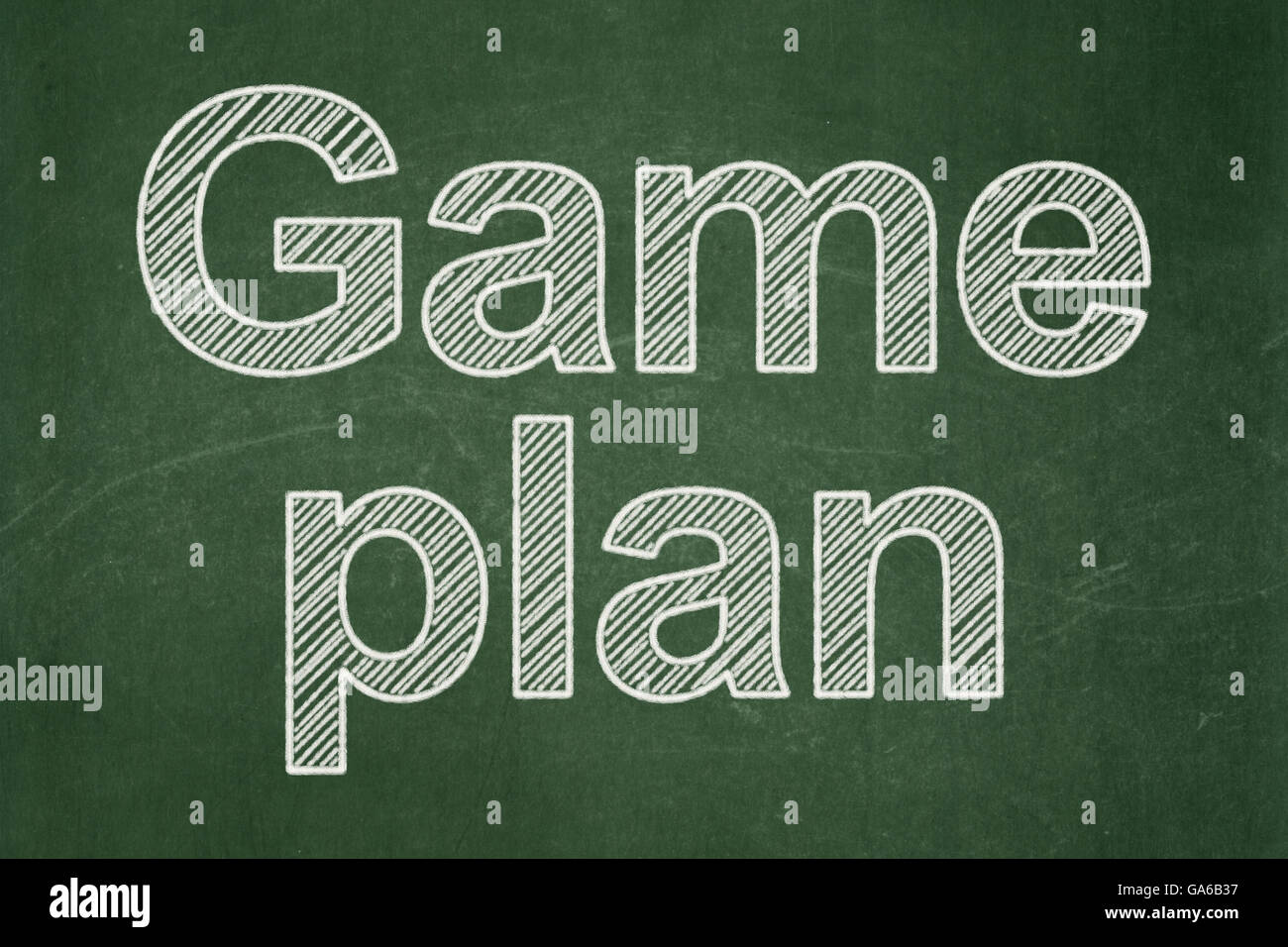 Business concept: Game Plan on chalkboard background Stock Photo - Alamy