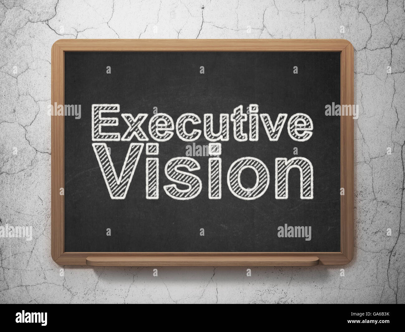 Finance concept: Executive Vision on chalkboard background Stock Photo ...