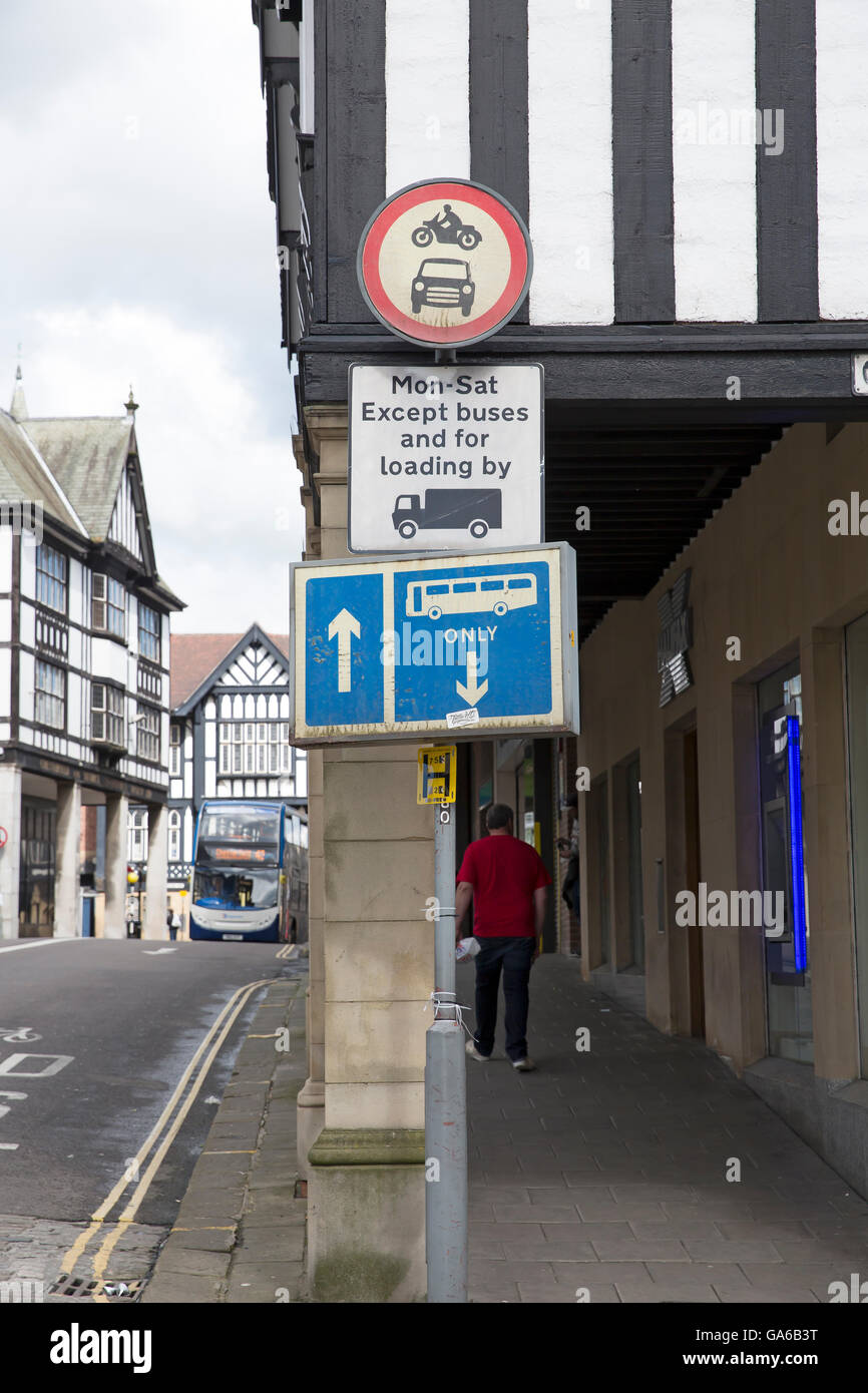 Three seperate road signs in Chesterfield Stock Photo - Alamy