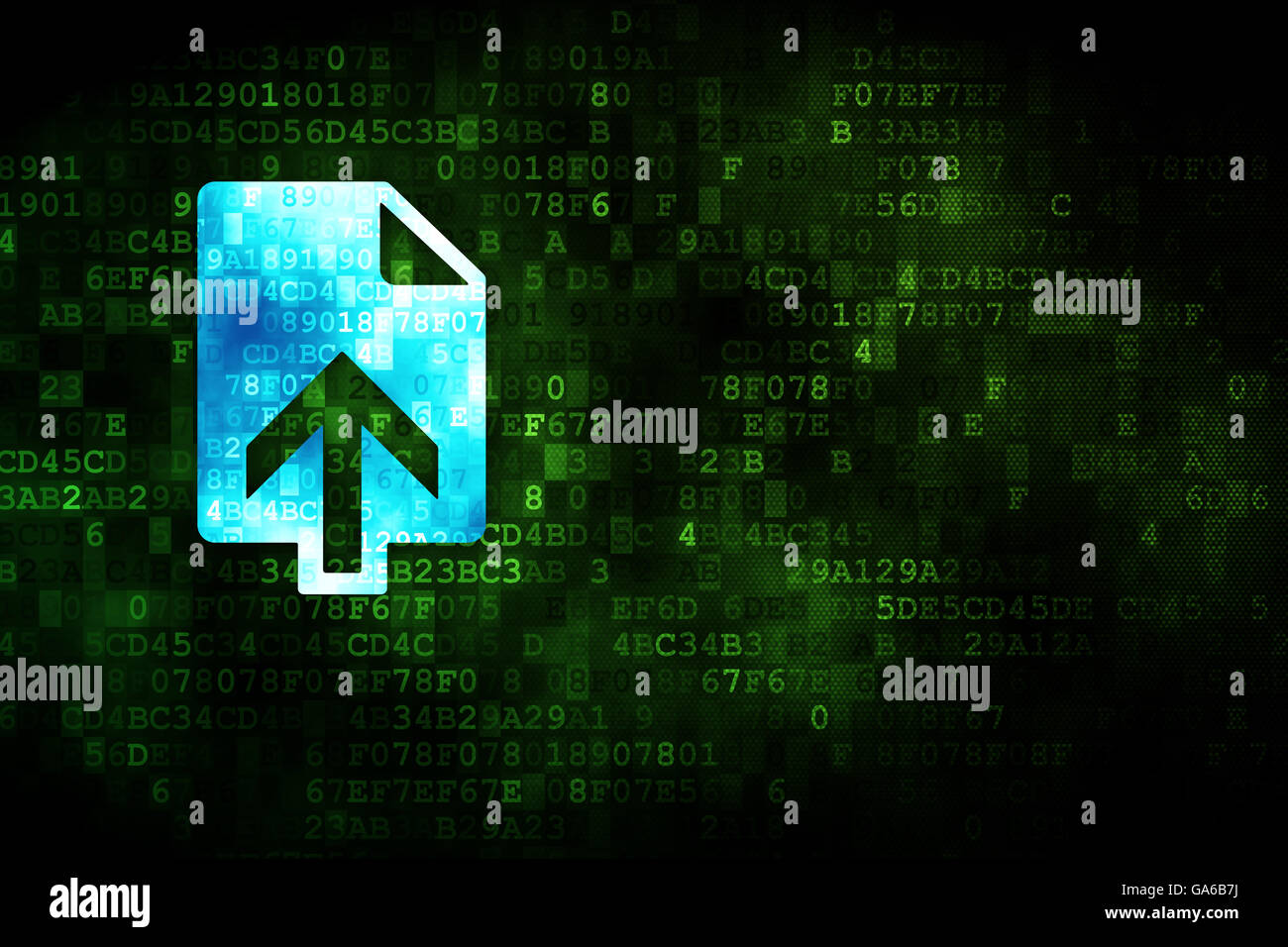 Web development concept: Upload on digital background Stock Photo - Alamy