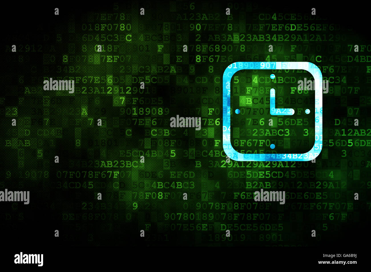 Time concept: Watch on digital background Stock Photo - Alamy