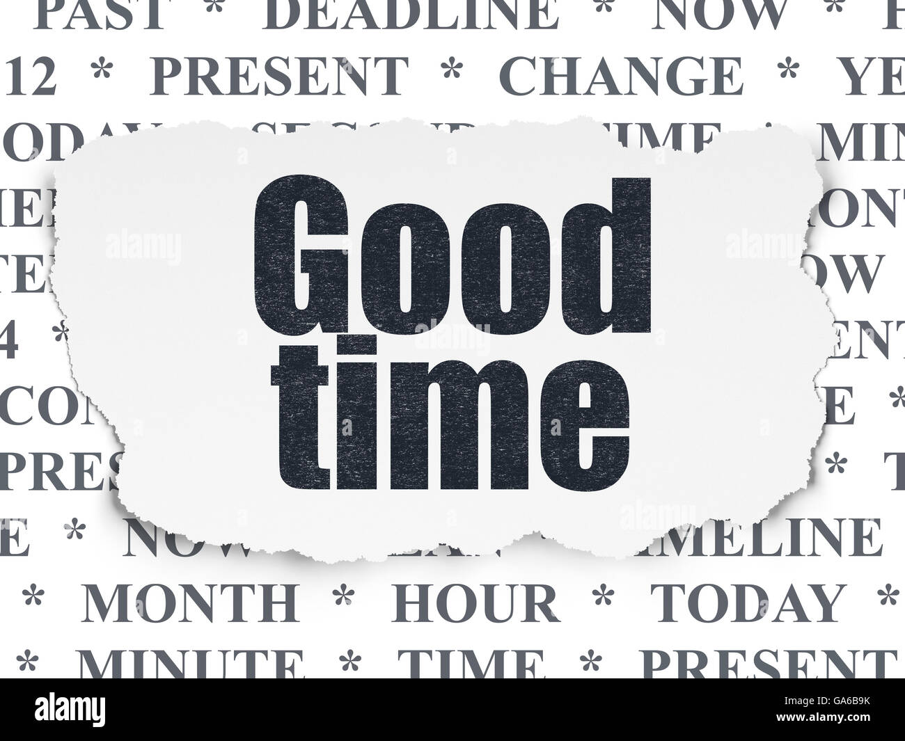 Timeline concept: Good Time on Torn Paper background Stock Photo - Alamy