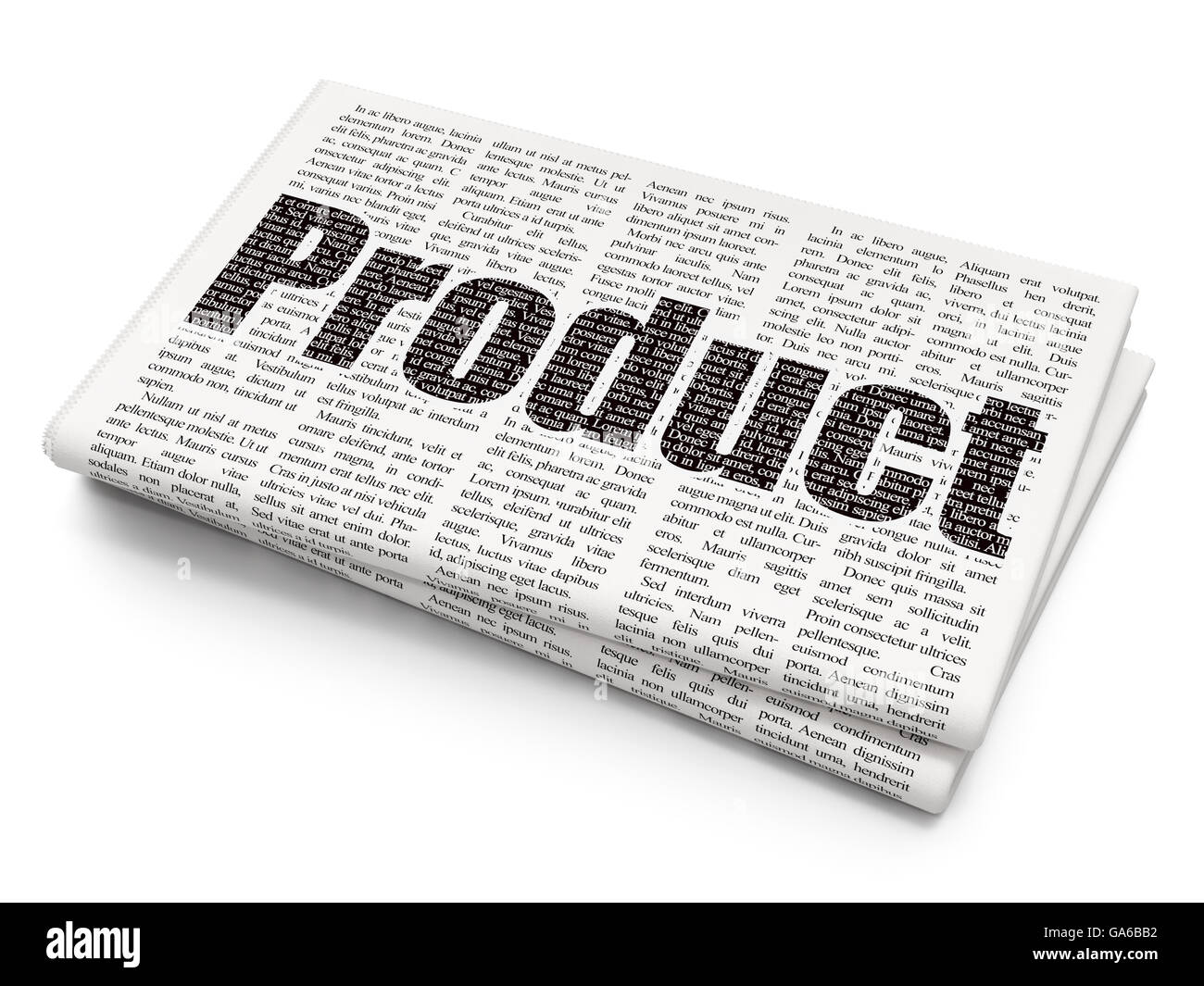 Marketing concept: Product on Newspaper background Stock Photo - Alamy