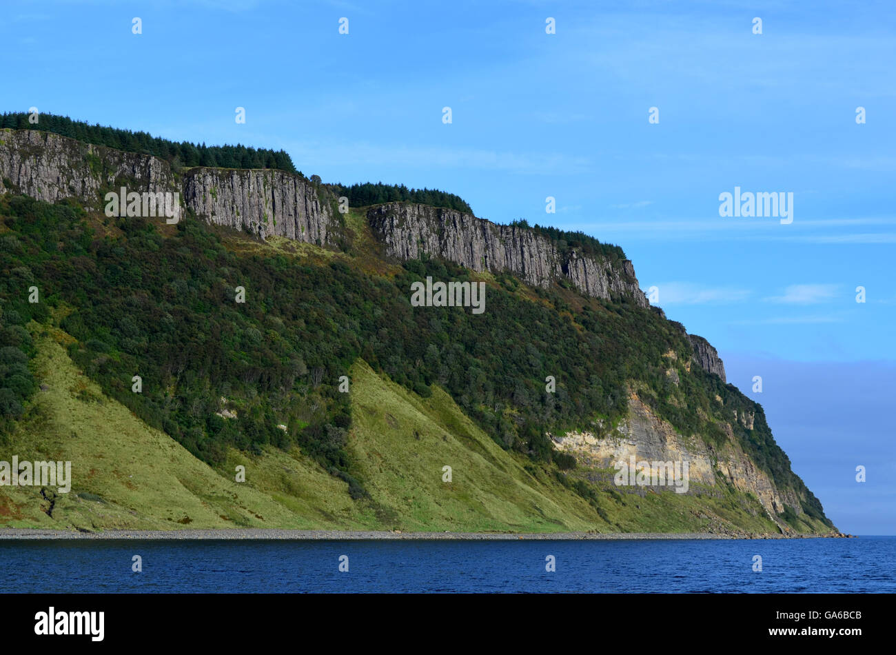Very steep sea cliffs at Bearreraig Bay in Scotland Stock Photo - Alamy