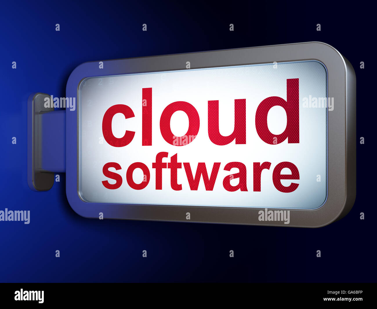 Cloud technology concept: Cloud Software on billboard background Stock ...