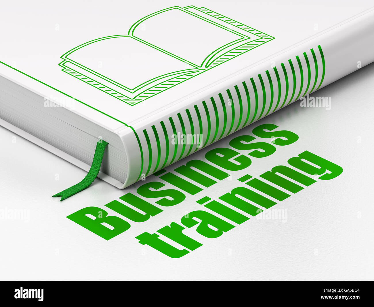 Education concept: book Book, Business Training on white background ...