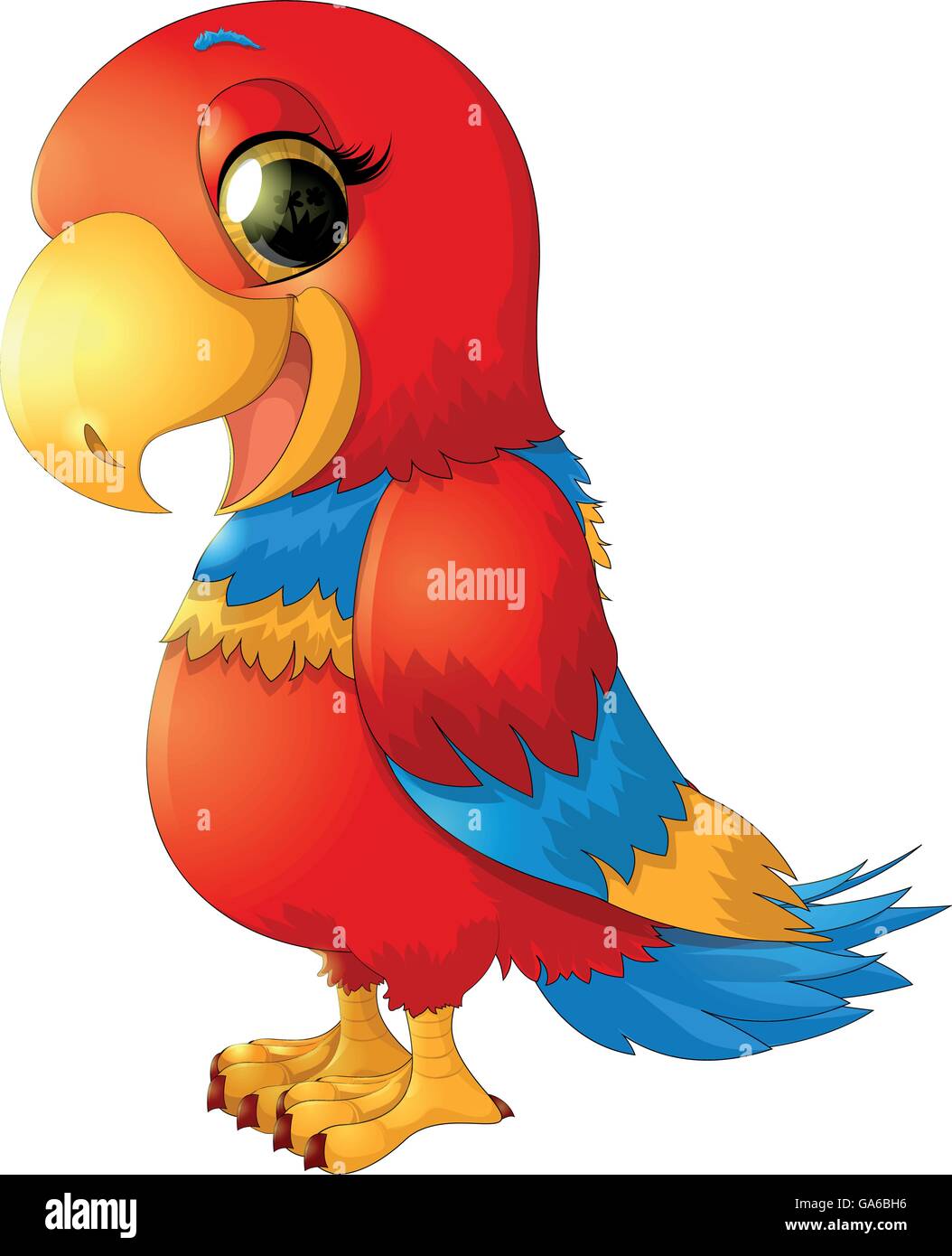 cheerful red parrot Stock Vector Image & Art - Alamy