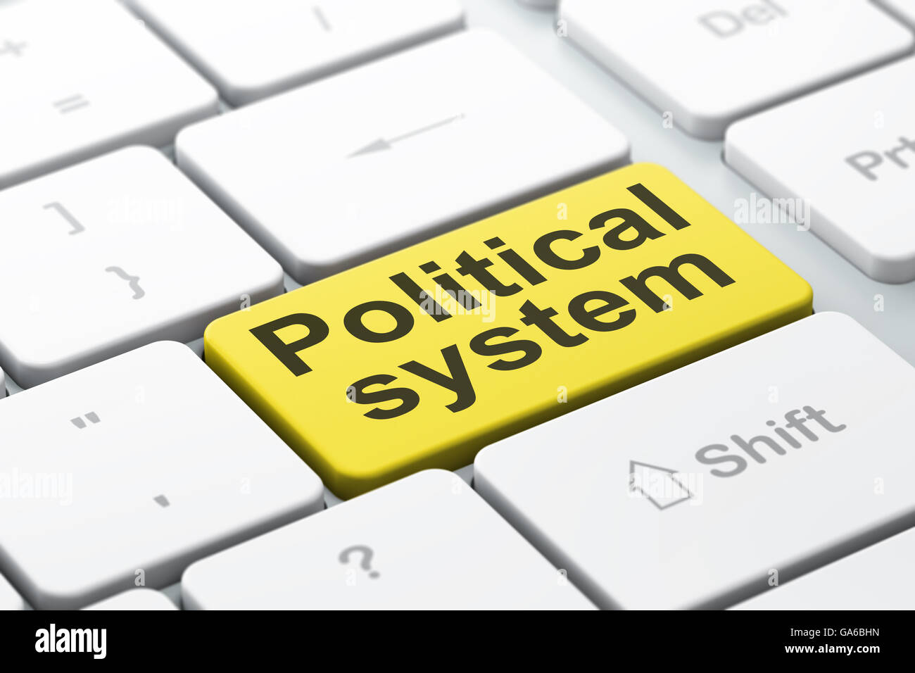 Political concept: Political System on computer keyboard background ...