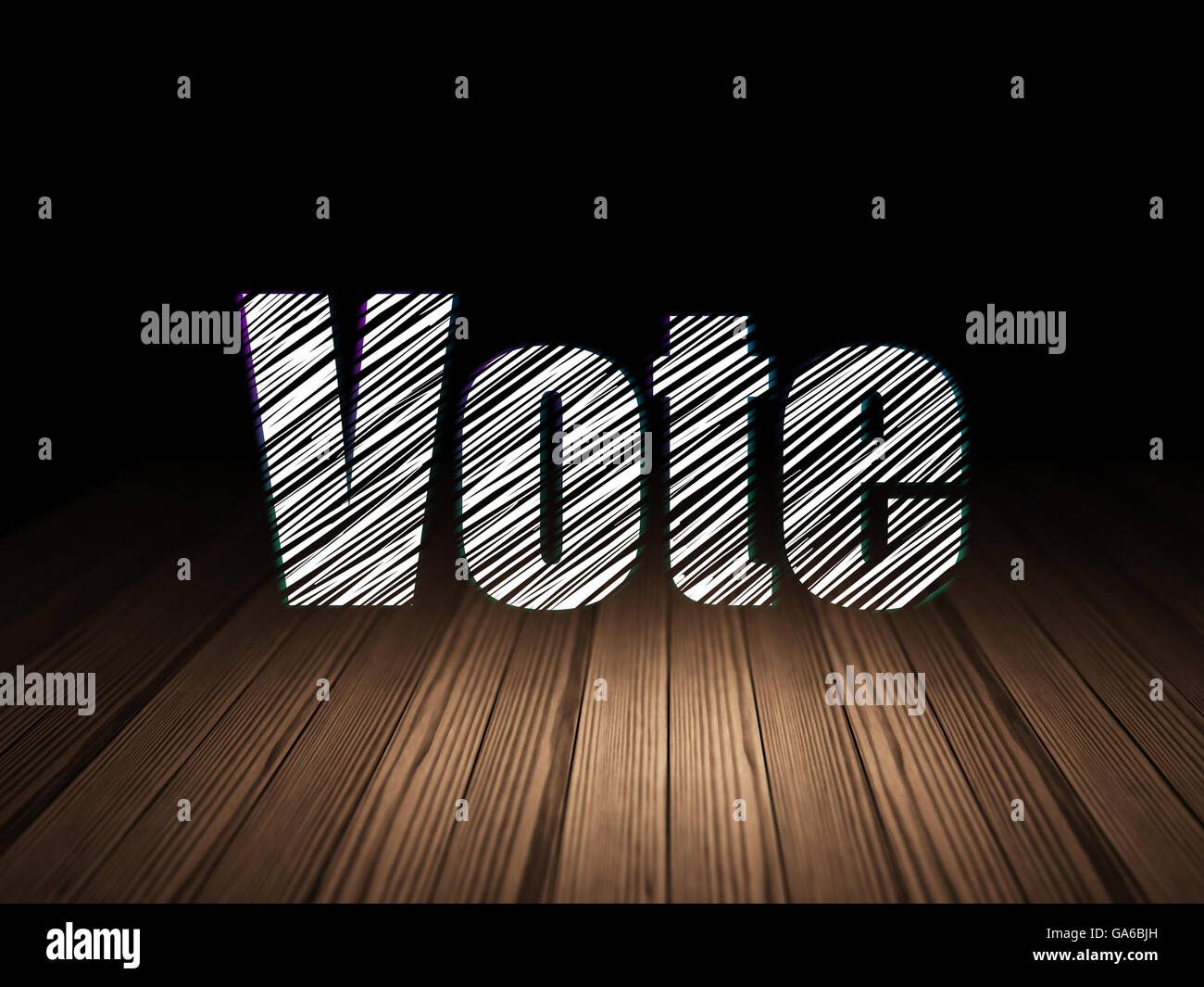 Political concept: Vote in grunge dark room Stock Photo - Alamy