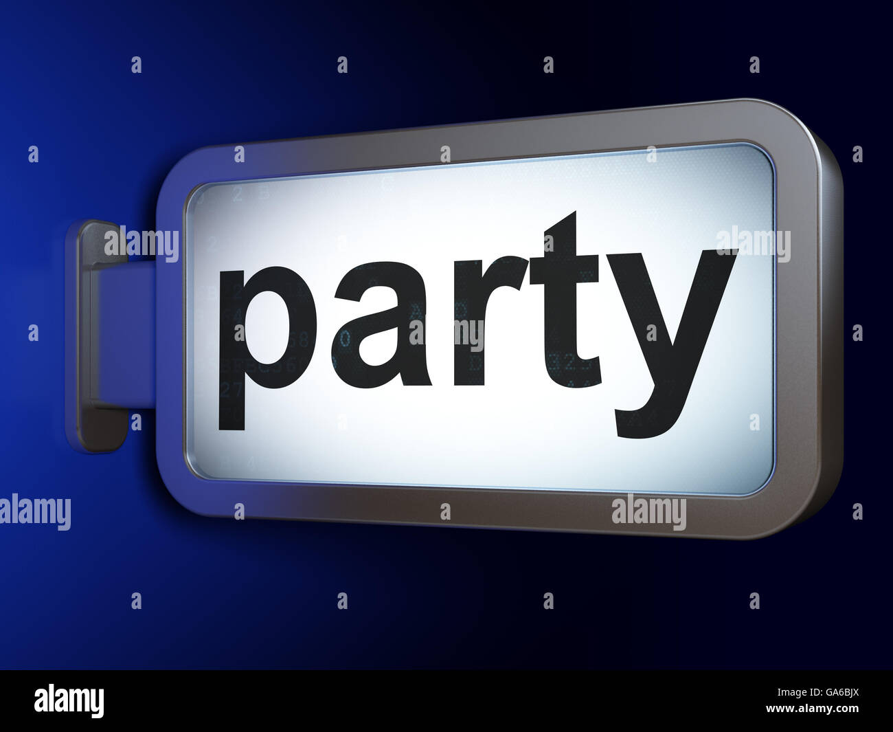 Entertainment, concept: Party on billboard background Stock Photo - Alamy