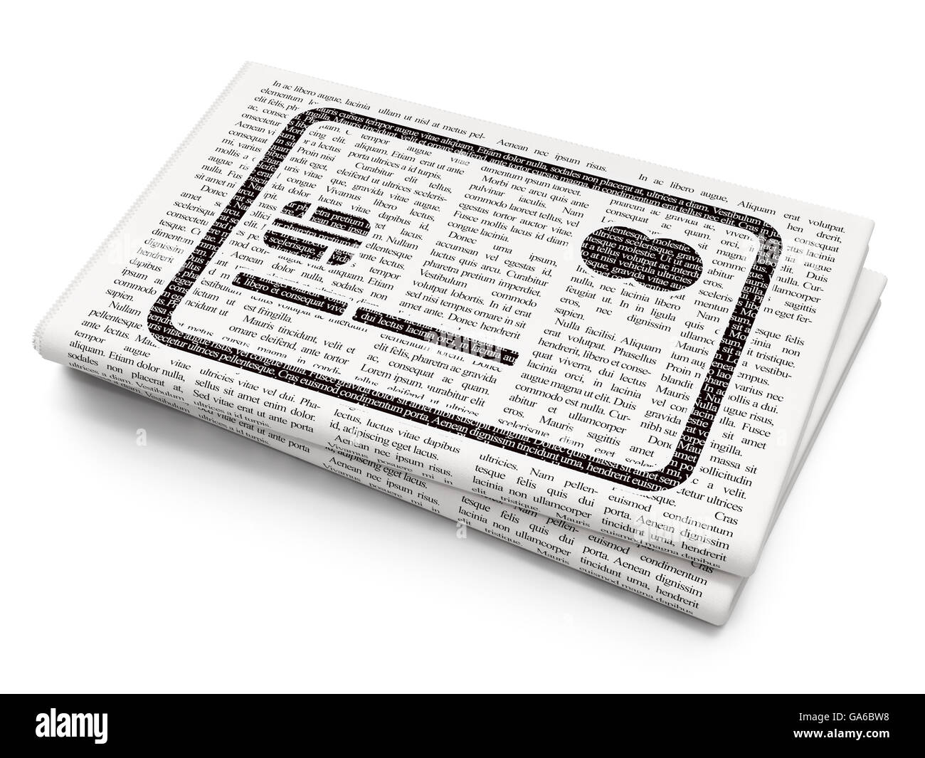 Currency concept: Credit Card on Newspaper background Stock Photo - Alamy