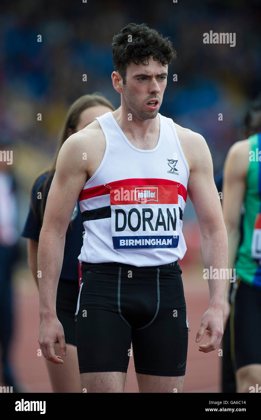 Birmingham 25th June 2016, Harry Doran competing in the Men's 800m ...