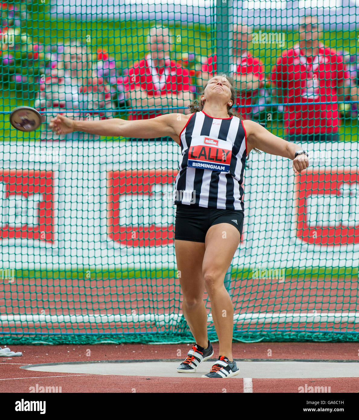 Birmingham 25th June 2016, Jade Lally competes in the women's Discus ...