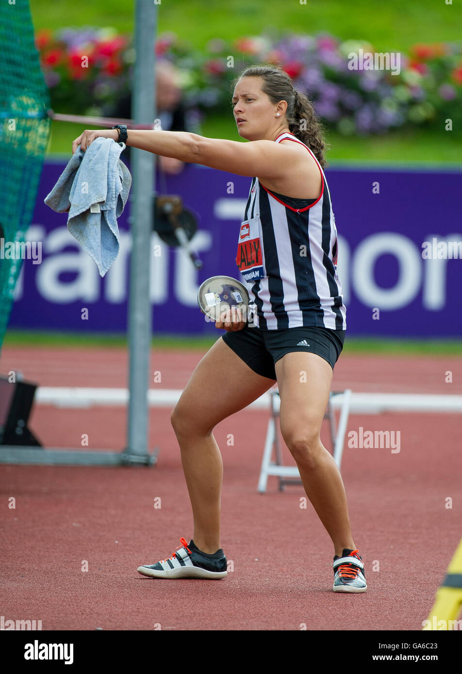 Birmingham 25th June 2016, Jade Lally competes in the women's Discus ...