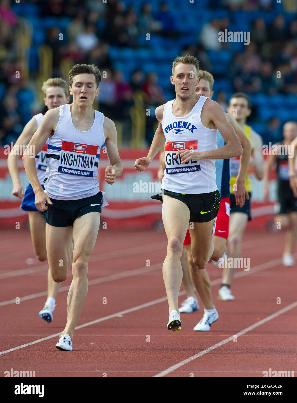 Birmingham 25th June 2016, Jake Wightman Charlie Grice competing in the ...