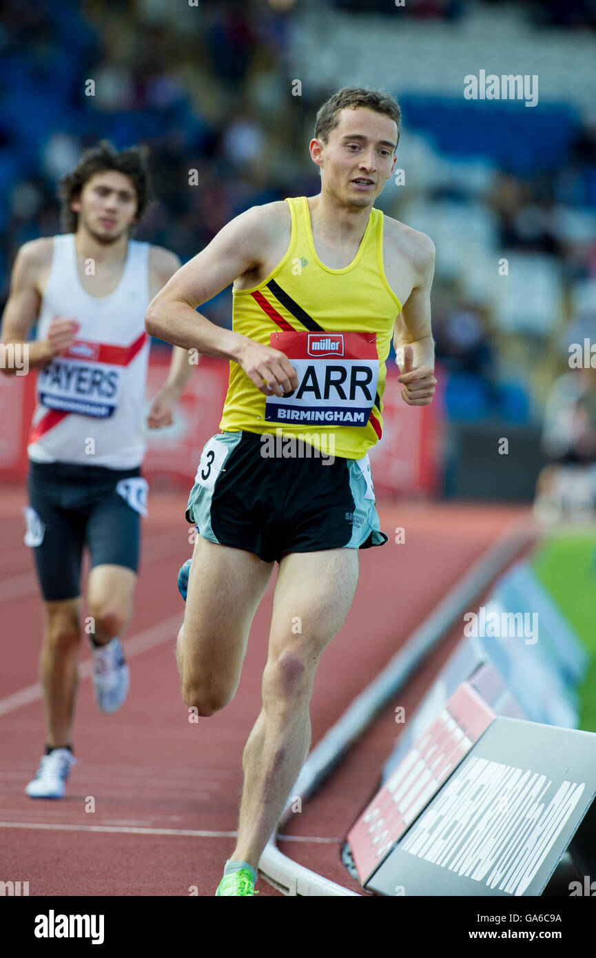 Birmingham 25th June 2016, Josh Carr competing in the Men's 1500m ...
