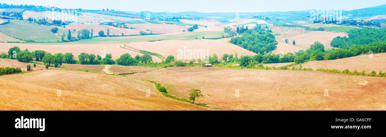 Panoramic landscape in Tuscany, Italy Stock Photo - Alamy