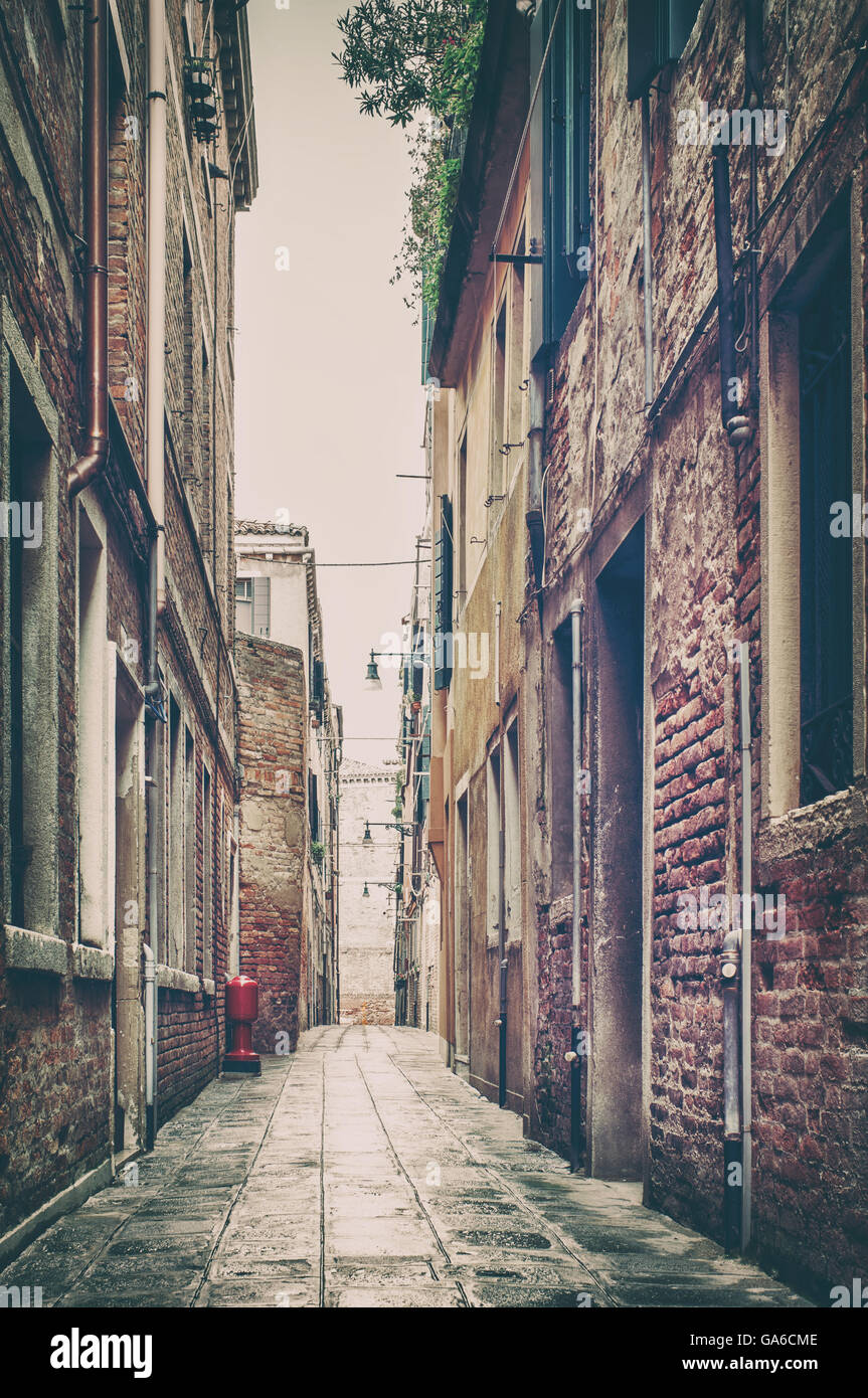 Old street view in Venice, Italy Stock Photo - Alamy