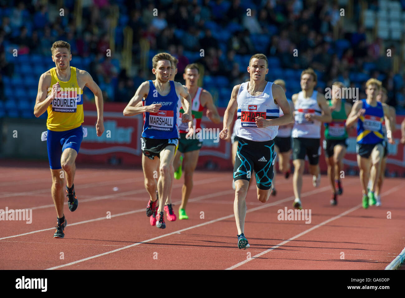 Birmingham 25th June 2016, Tom Marshall competing in the Men's 1500m ...
