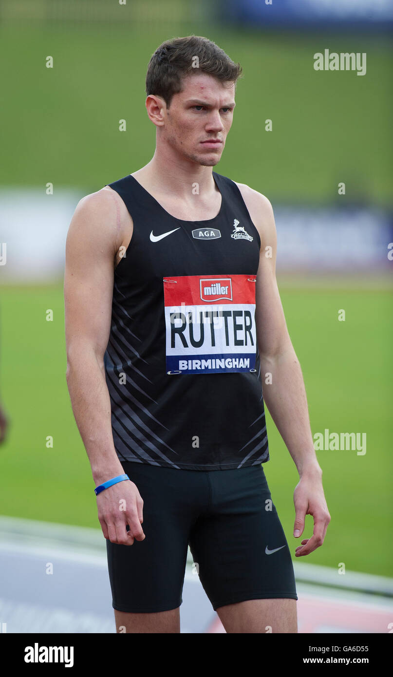 Birmingham 25th June 2016,Elliot Rutter competing in the Men's 400m ...