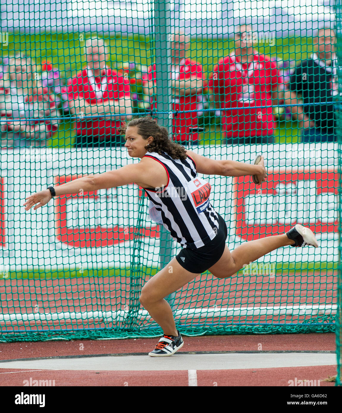 Birmingham 25th June 2016, Jade Lally competes in the women's Discus ...