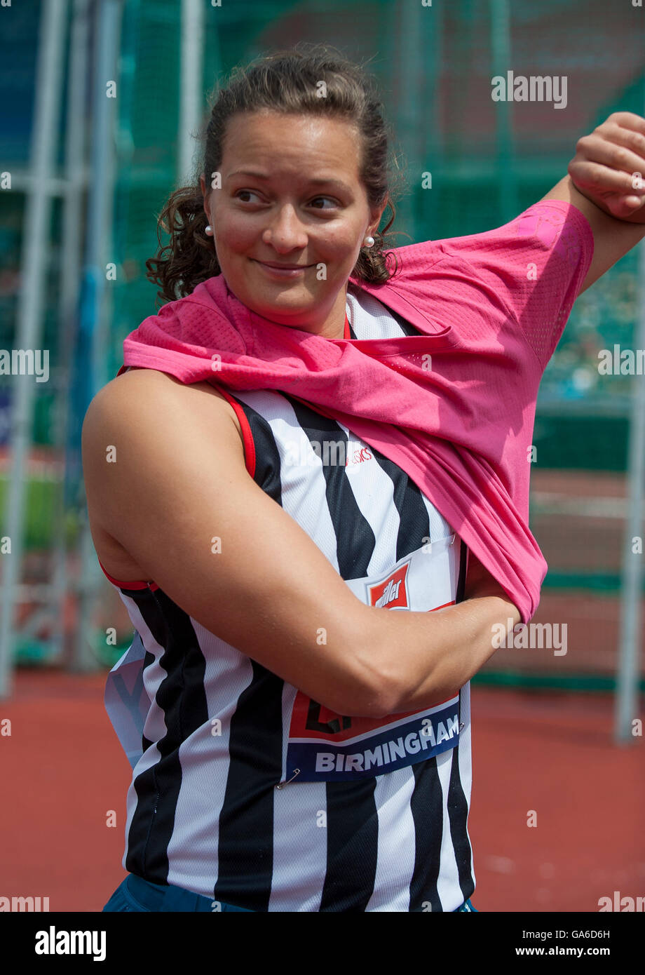 Birmingham 25th June 2016, Jade Lally competes in the women's Discus ...