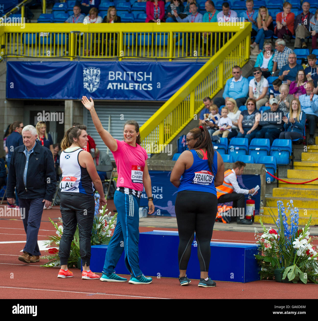 Birmingham 25th June 2016, Jade Lally medal presentation in the women's ...