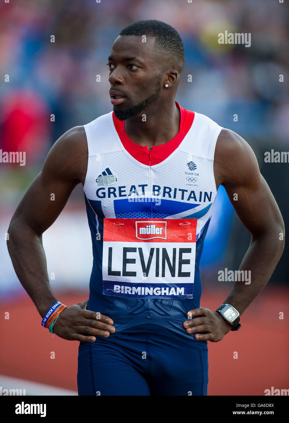 Birmingham 25th June 2016, Nigel Levine competing in the Men's 400m ...