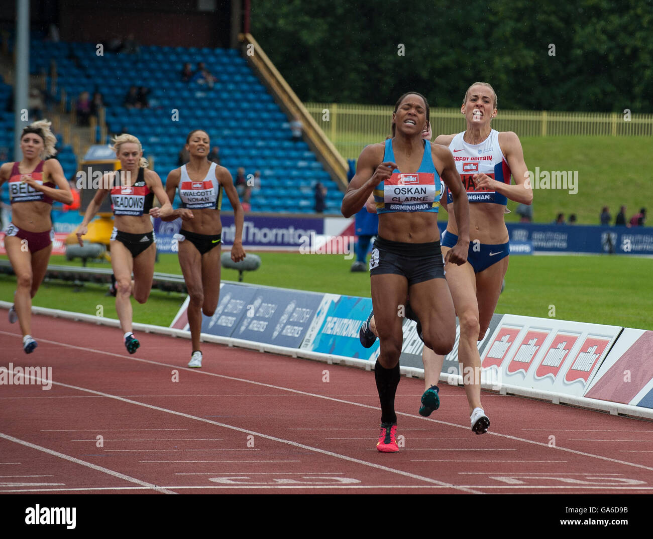 Birmingham 25th June 2016, Shelayna Oskan-Clarke wins ahead of Lynsey ...