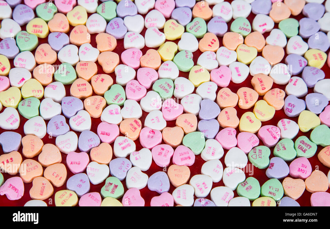 Heart valentine candy conversation hi-res stock photography and images ...
