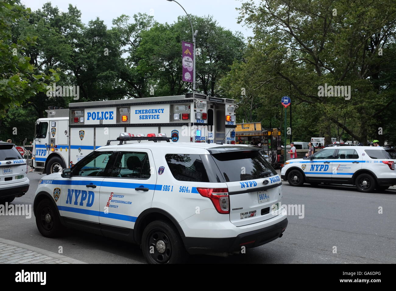 New York City, United States. 03rd July, 2016. NYPD emergency response ...