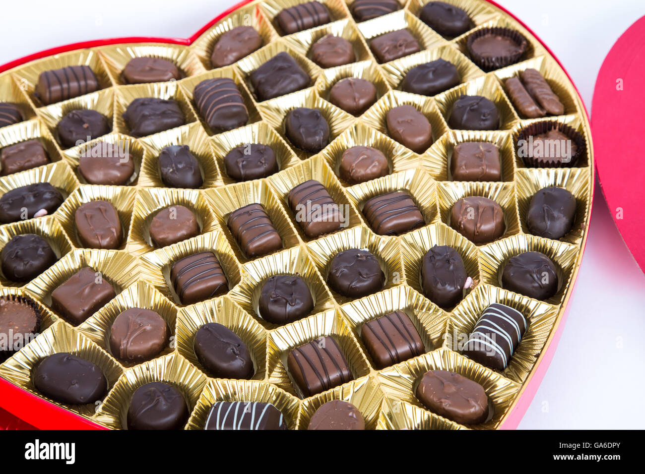 A heart shaped box of Valentine's chocolates Stock Photo - Alamy