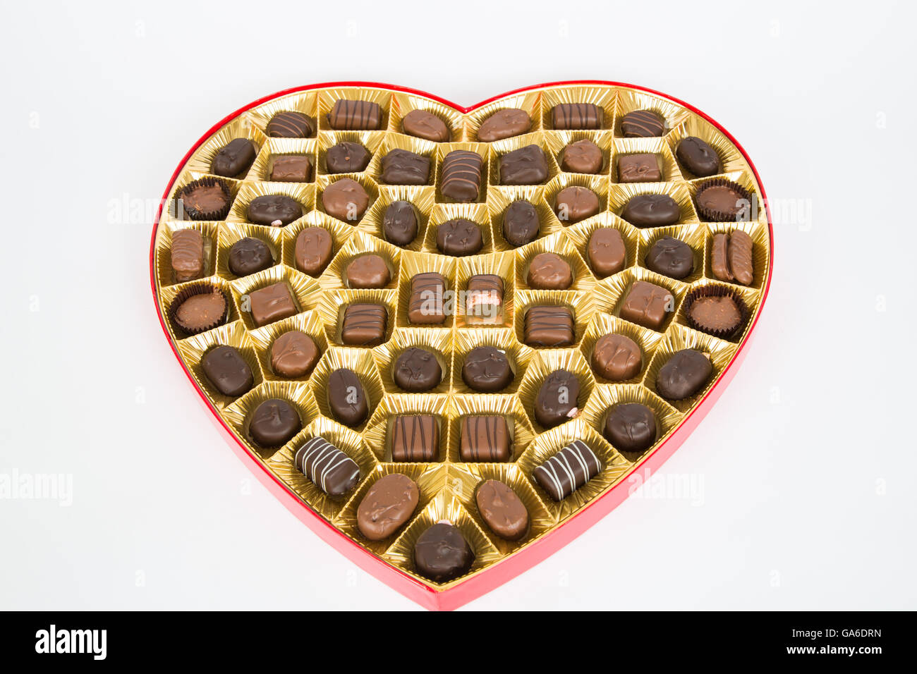 A heart shaped box of Valentine's chocolates Stock Photo - Alamy