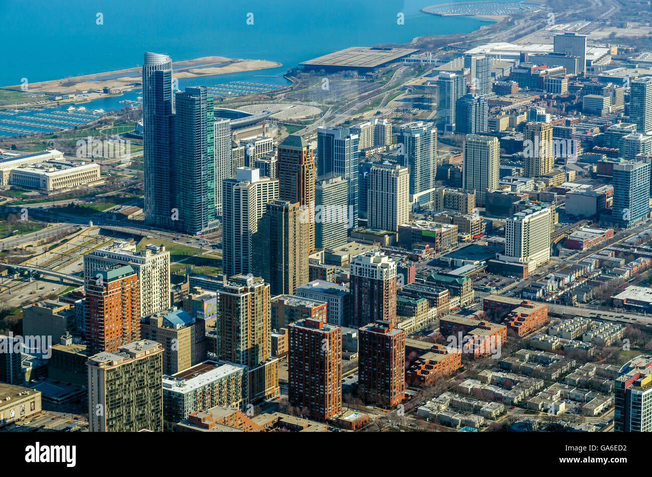 View of buildings on downtown Chicago Stock Photo - Alamy