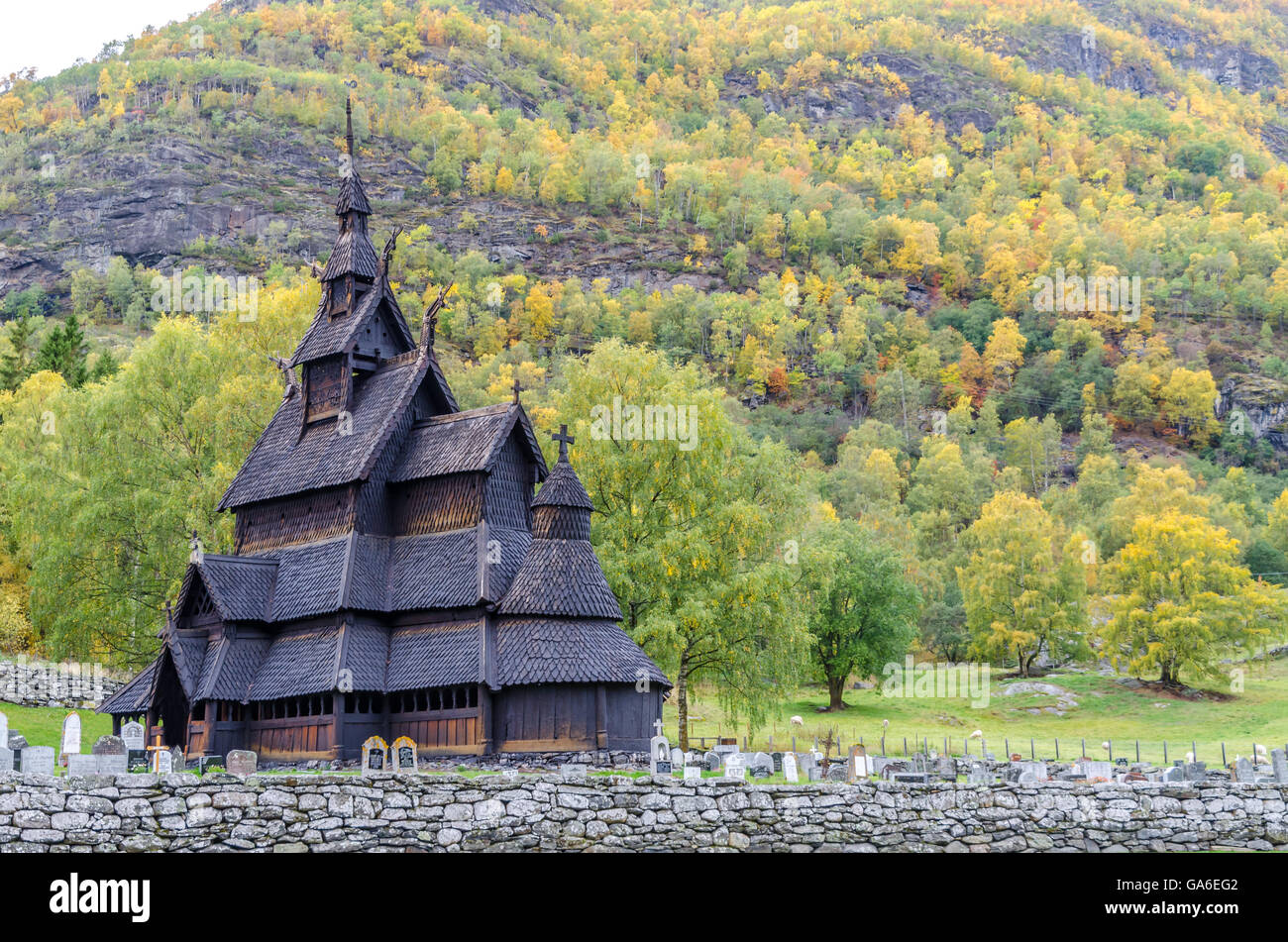 Stave roof borgund stave church hi-res stock photography and images - Alamy