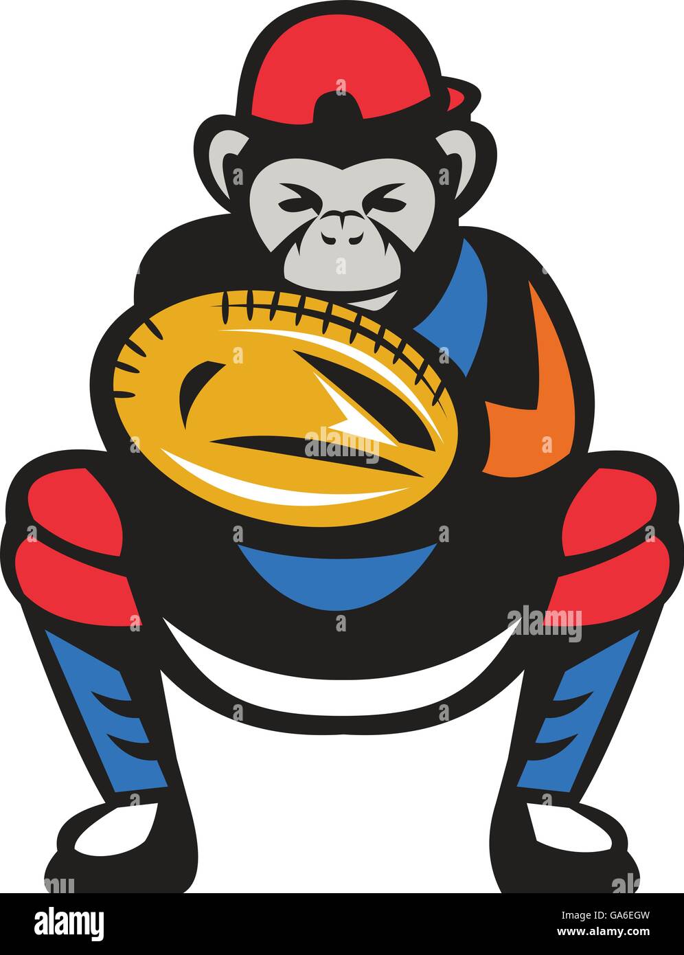 Monkey Playing Baseball