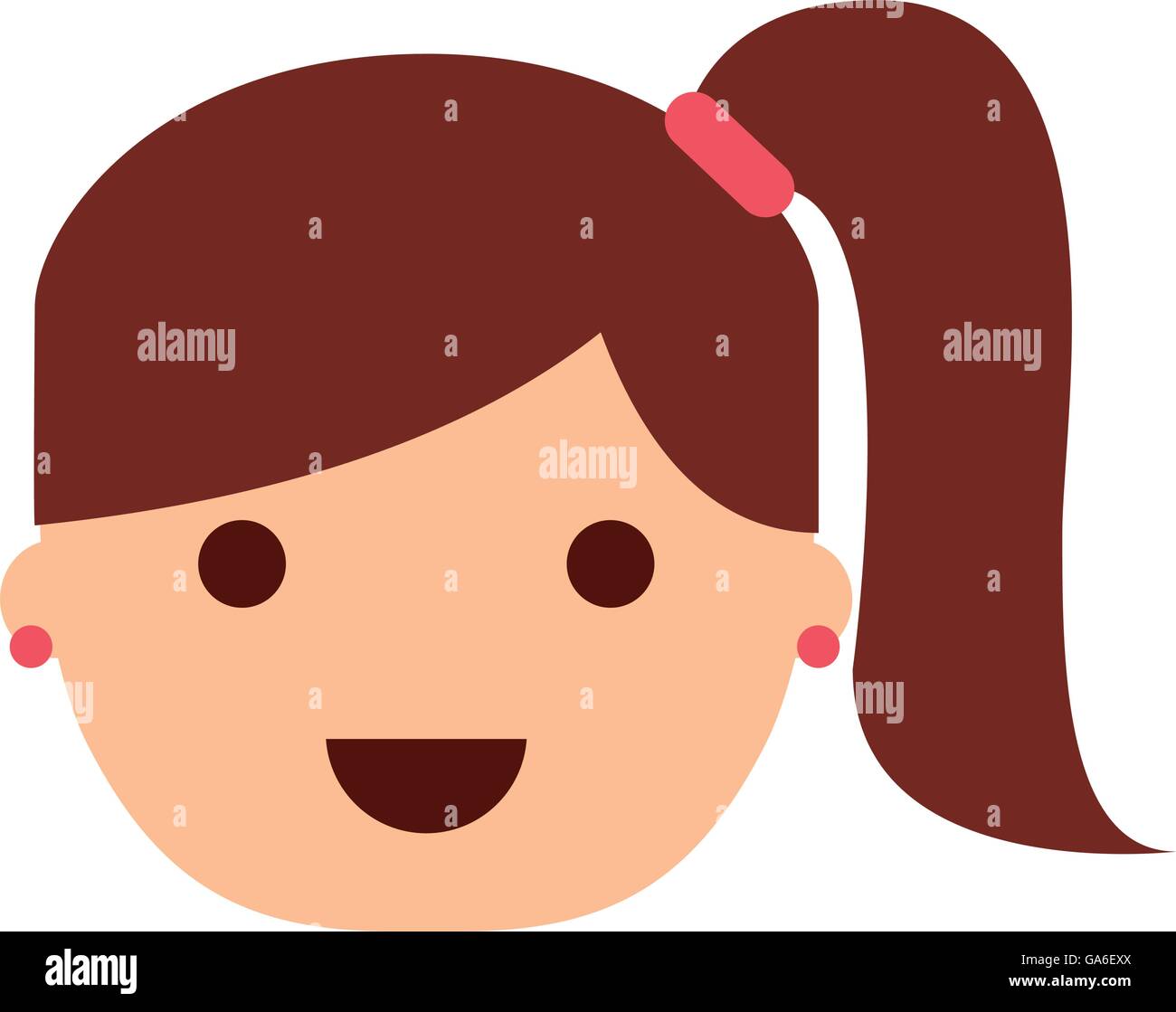 face little girl isolated icon design Stock Vector Image & Art - Alamy