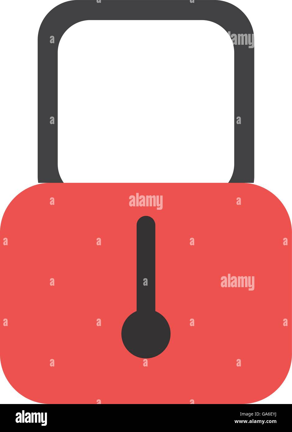 black and red security lock, vector graphic Stock Vector Image & Art ...