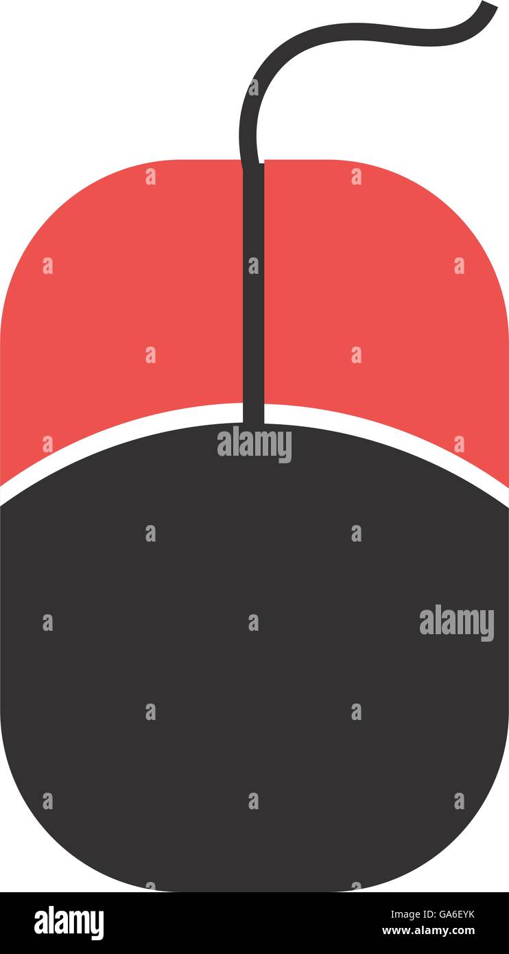 black and red computer mouse, vector graphic Stock Vector Image & Art ...