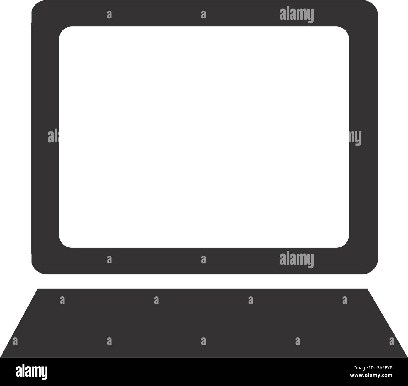 black and white laptop, vector graphic Stock Vector Image & Art - Alamy