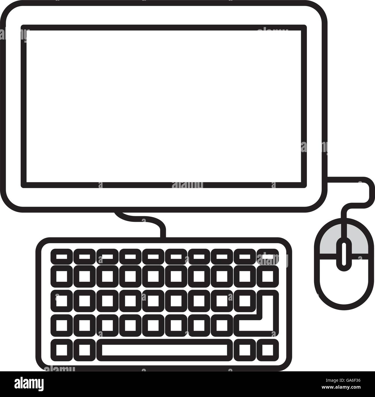 computer monitor isolated icon design Stock Vector Image & Art - Alamy