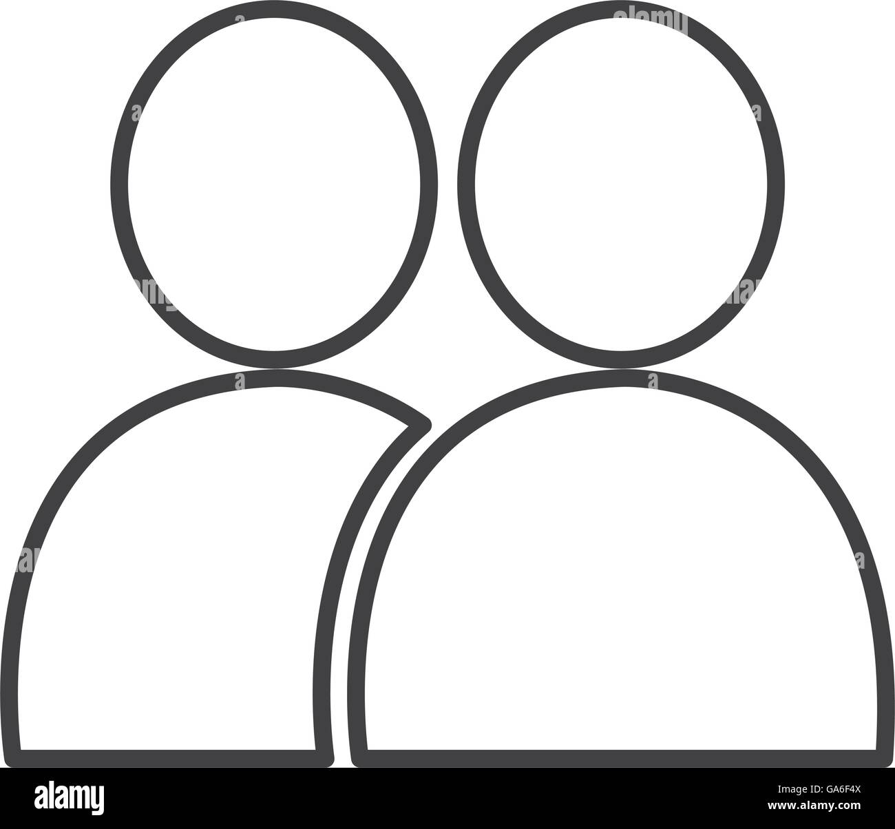 Male couple silhouette line icon Stock Vector Image & Art - Alamy