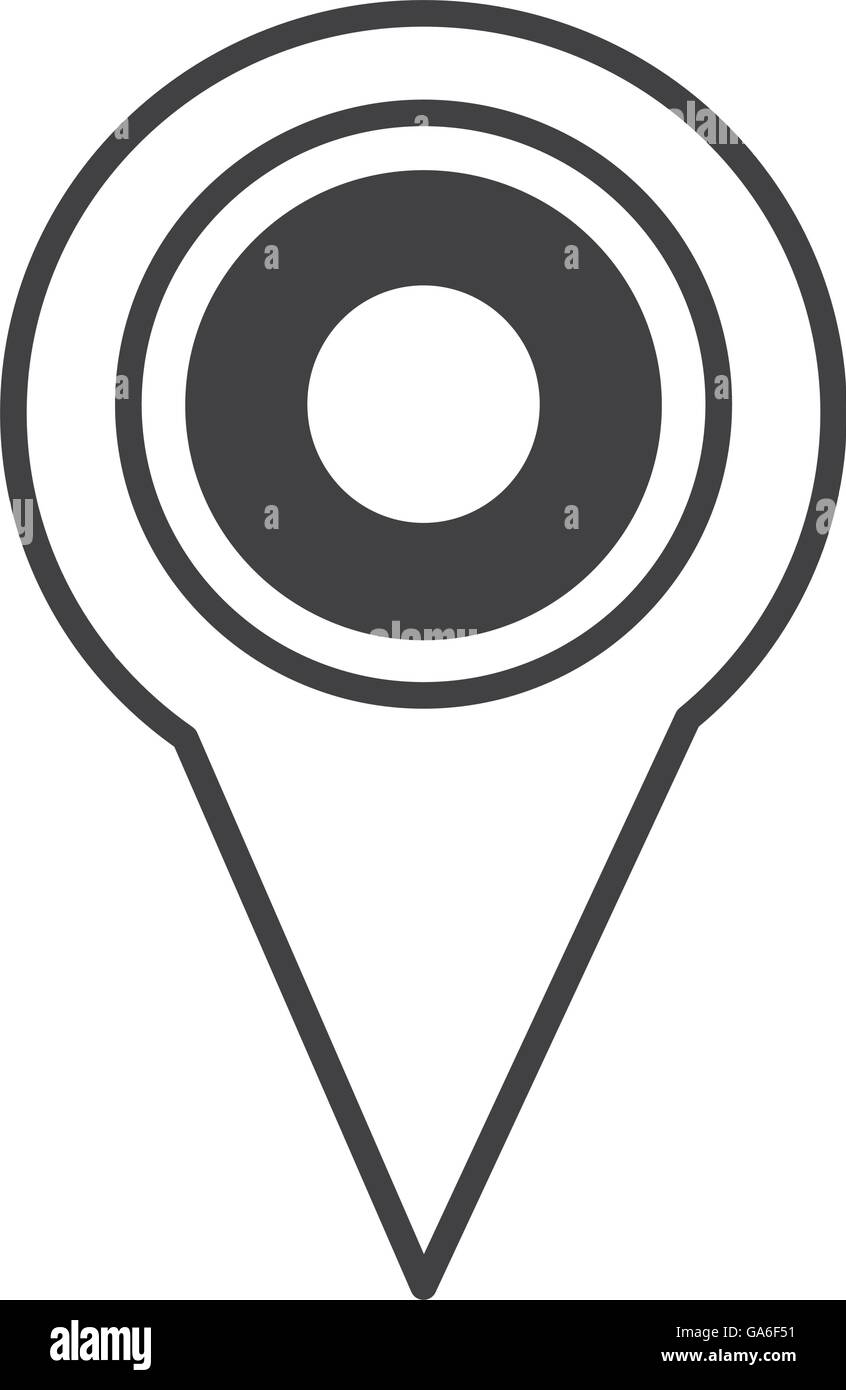 Location GPS line icon, in gray and white colors Stock Vector Image ...