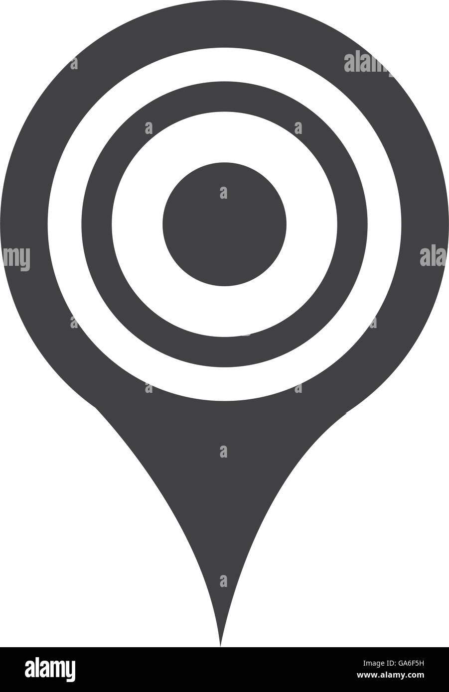 Location GPS line icon, in gray and white colors Stock Vector Image ...
