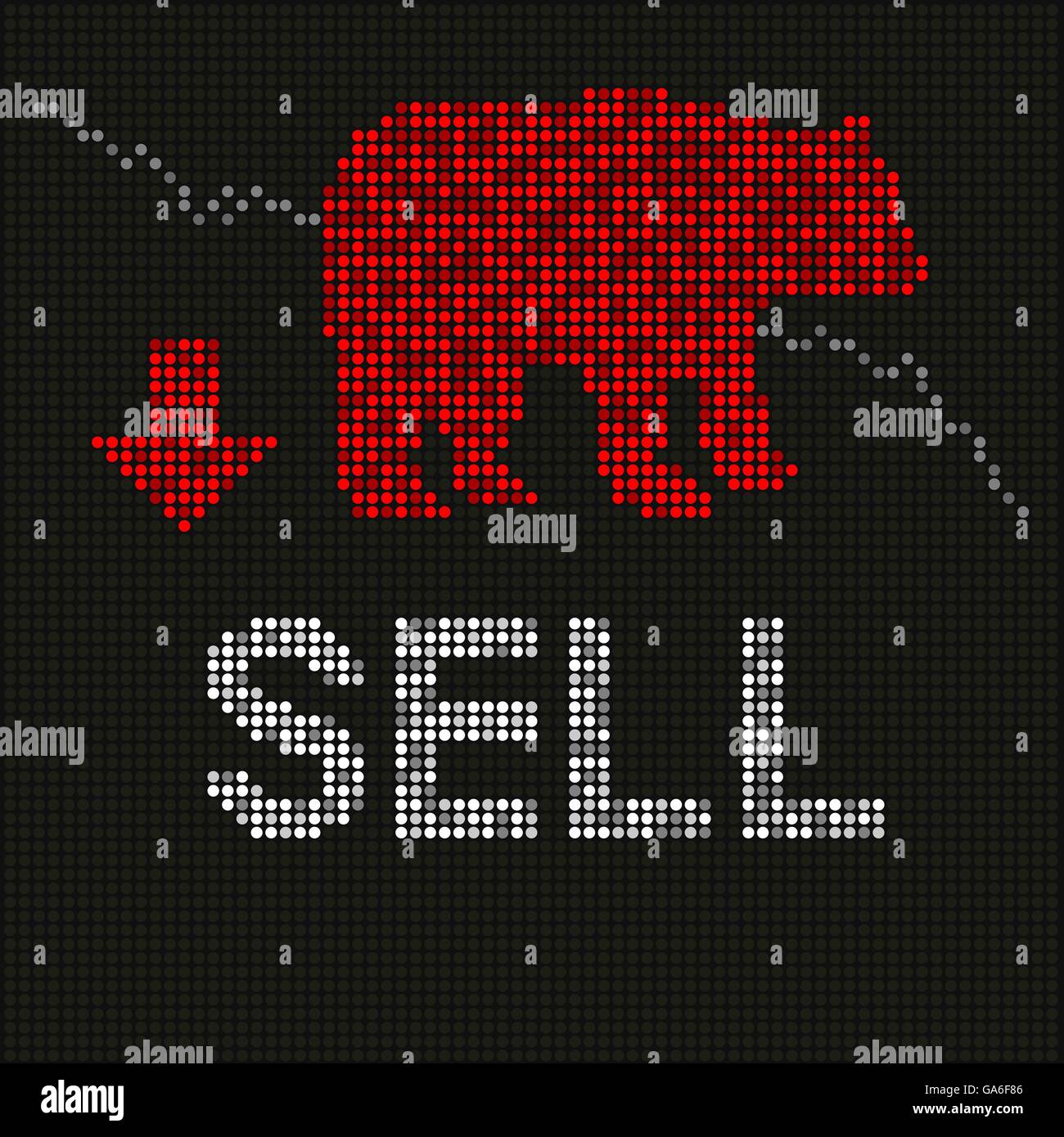 Stock market screen red Stock Vector Images - Alamy