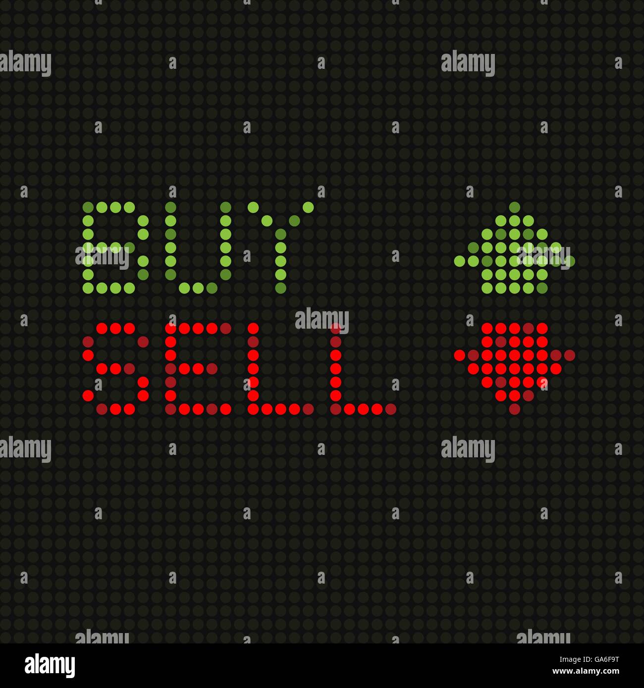 Words and arrow on market LED screen Stock Vector Image & Art - Alamy