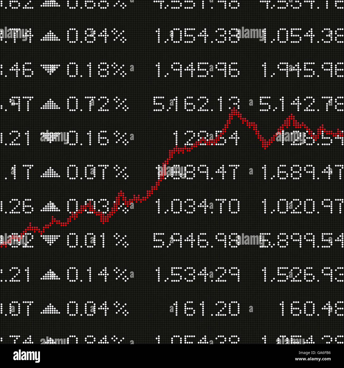 Numbers on stock market LED screen Stock Vector Image & Art - Alamy